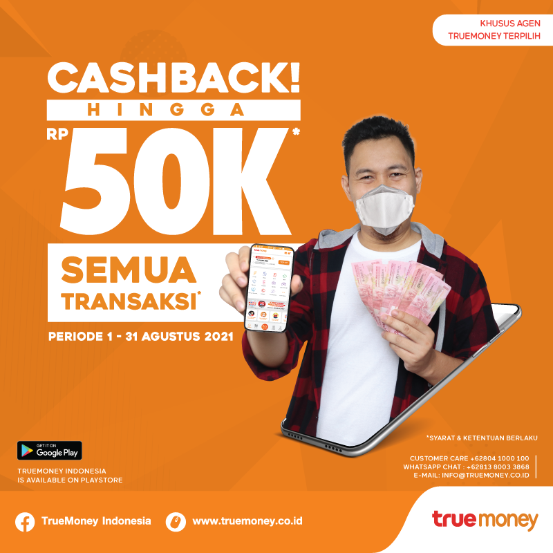 Cashback Rp 50 000 Untuk Semua Transaksi Truemoney